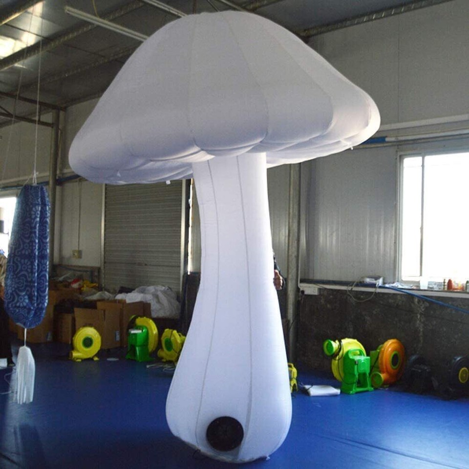 6-16FT Giant Inflatable Mushroom Decors W/ LED Lights For Theme Park ...