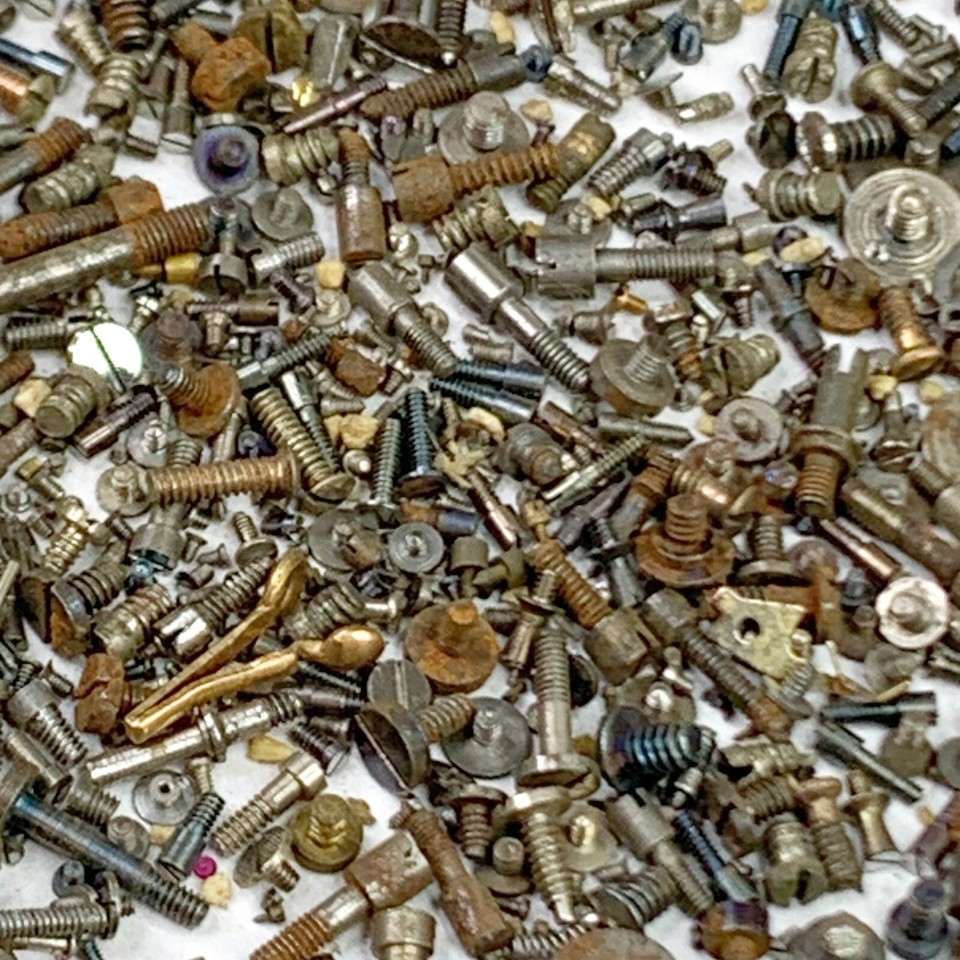 100 Watch Screws Pocket Wrist Blue Silver Part Watchmaker Repair Job ...