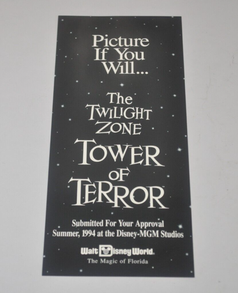 Disney MGM Studios TWILIGHT ZONE TOWER OF TERROR Opening Summer 1994 ...