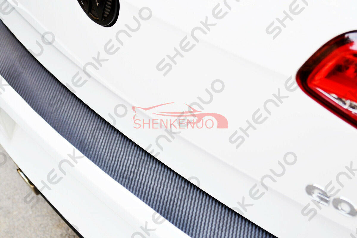 4D Carbon Fiber Style Car Rear Boot Bumper Guard Sticker Cover ...