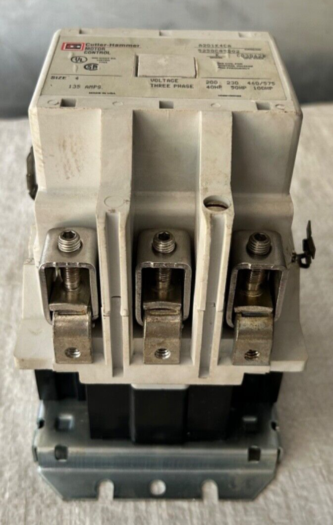 Eaton A201K4CA Size 4 Contactor 135a Amp 100hp Model K Used | eBay