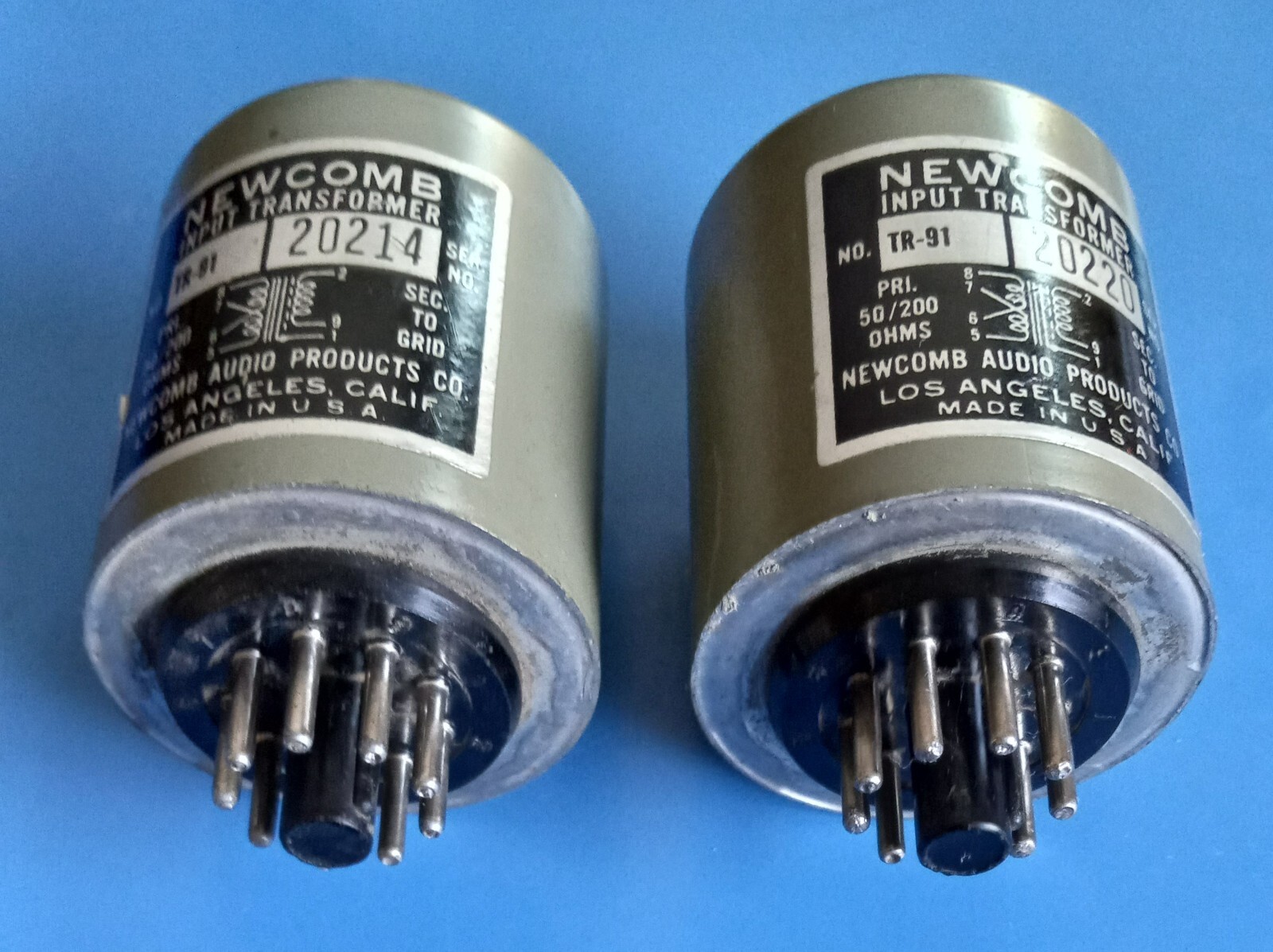Stereo Pair Newcomb TR-91 mic line Phono MC Plug In Audio Step ...