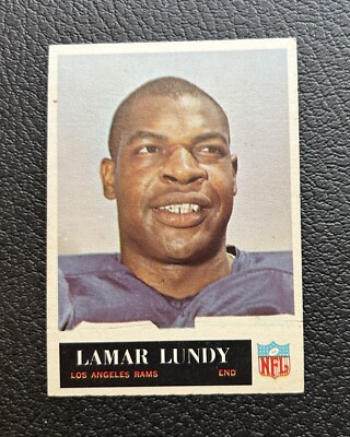 Lamar Lundy 1965 Philadelphia Rookie RC card #90 EX/MT Los Angeles Rams ...