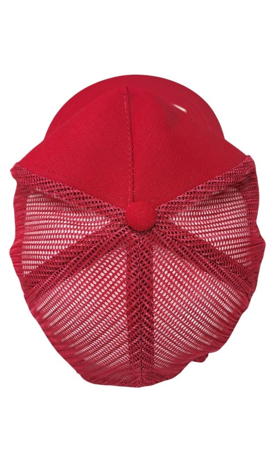 Vintage Santa Fe Red Trucker Hat Railroad Logo Rope Snapback Mesh ...