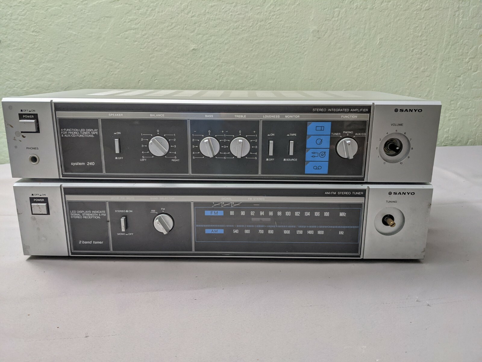 Vintage Sanyo JA 240A Amplifier JT 240A Tuner | eBay