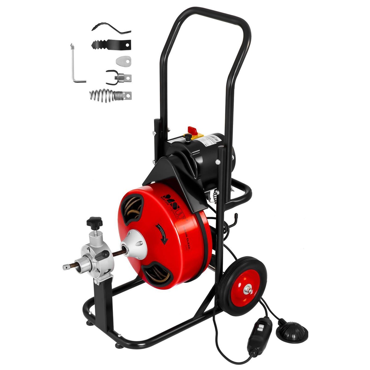 Drain Cleaning Equipment Drain Cleaner Machine With 4 Cutters & Foot