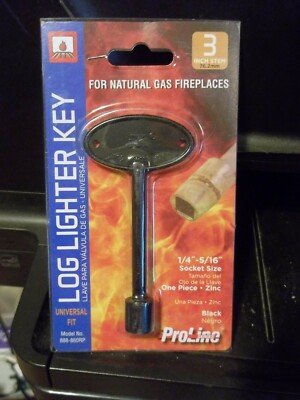 3" ProLine Log Lighter Gas Valve Key Black | eBay