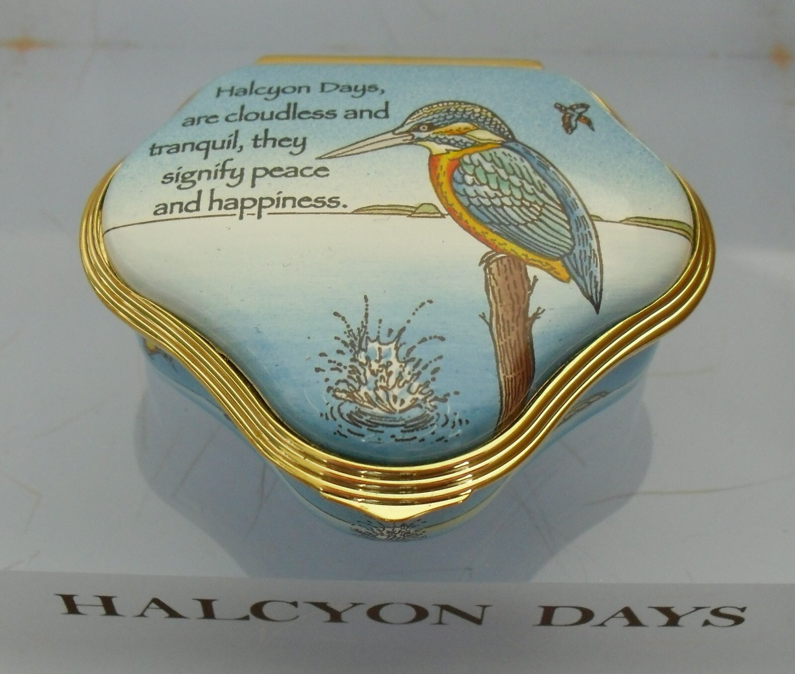 Halcyon Days Legend of the Kingfisher/Halcyon Days Lobed Enamel Box - 2 ...