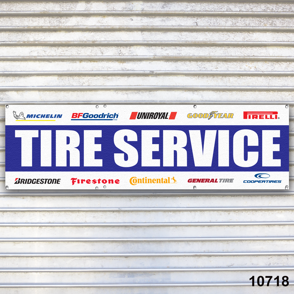 Tire Service Banner Sign Auto Repair Tire Dealer Service Bay Garage | eBay