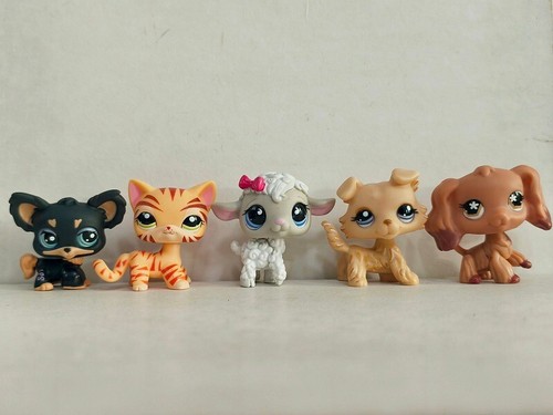 5pcs/lot LPS Toys Littlest Pet Shop Cat Sheep Dog #1451#879#1194#716 ...