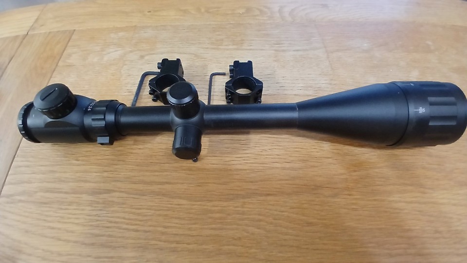 Goetland Rifle Scope 6-24X50 AOEG Red Green Illuminated Rangefinder SFP ...