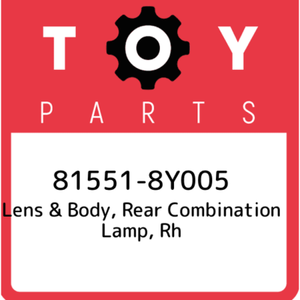 81551-8Y005 Toyota Lens & body, rear combination lamp, rh 815518Y005 ...