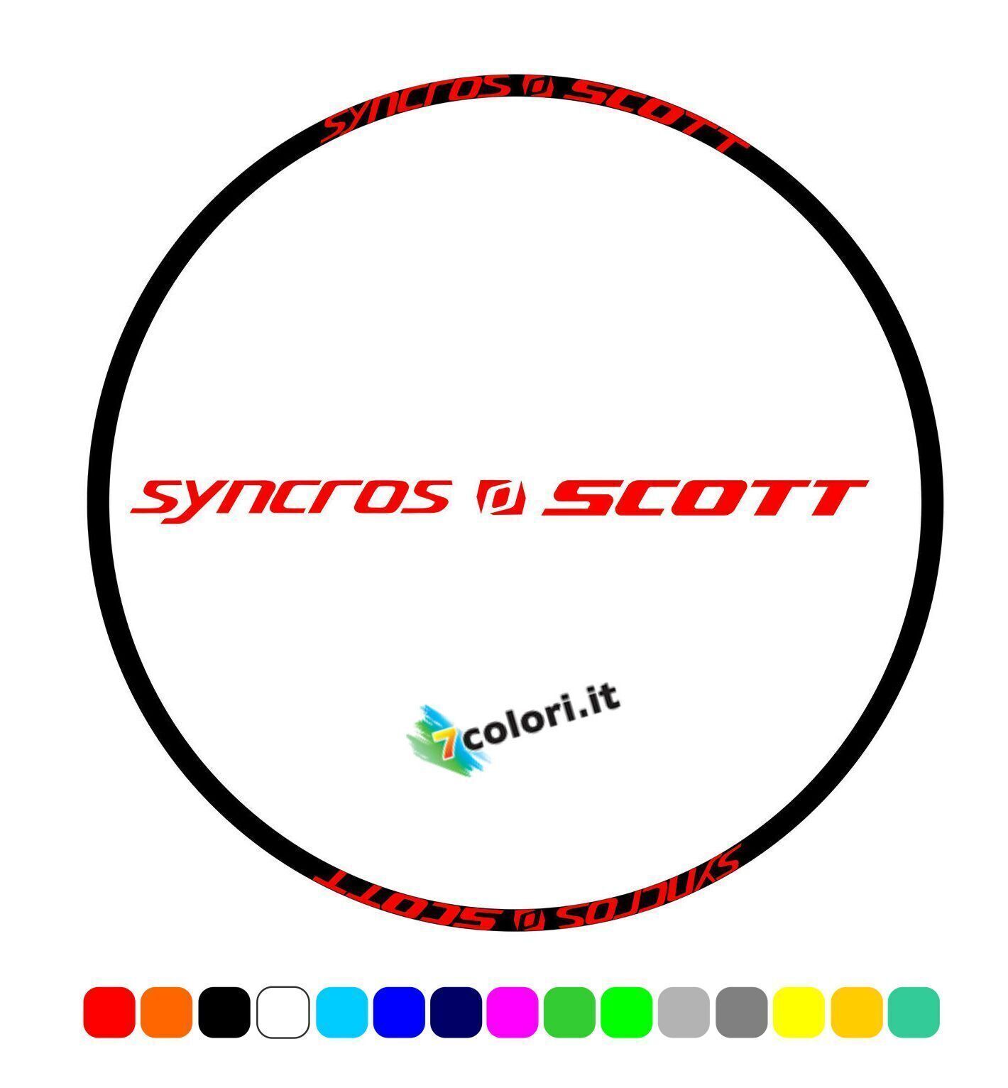Kit of 8 vinyl stickers for SYNCROS road bike rims - SCOTT | eBay