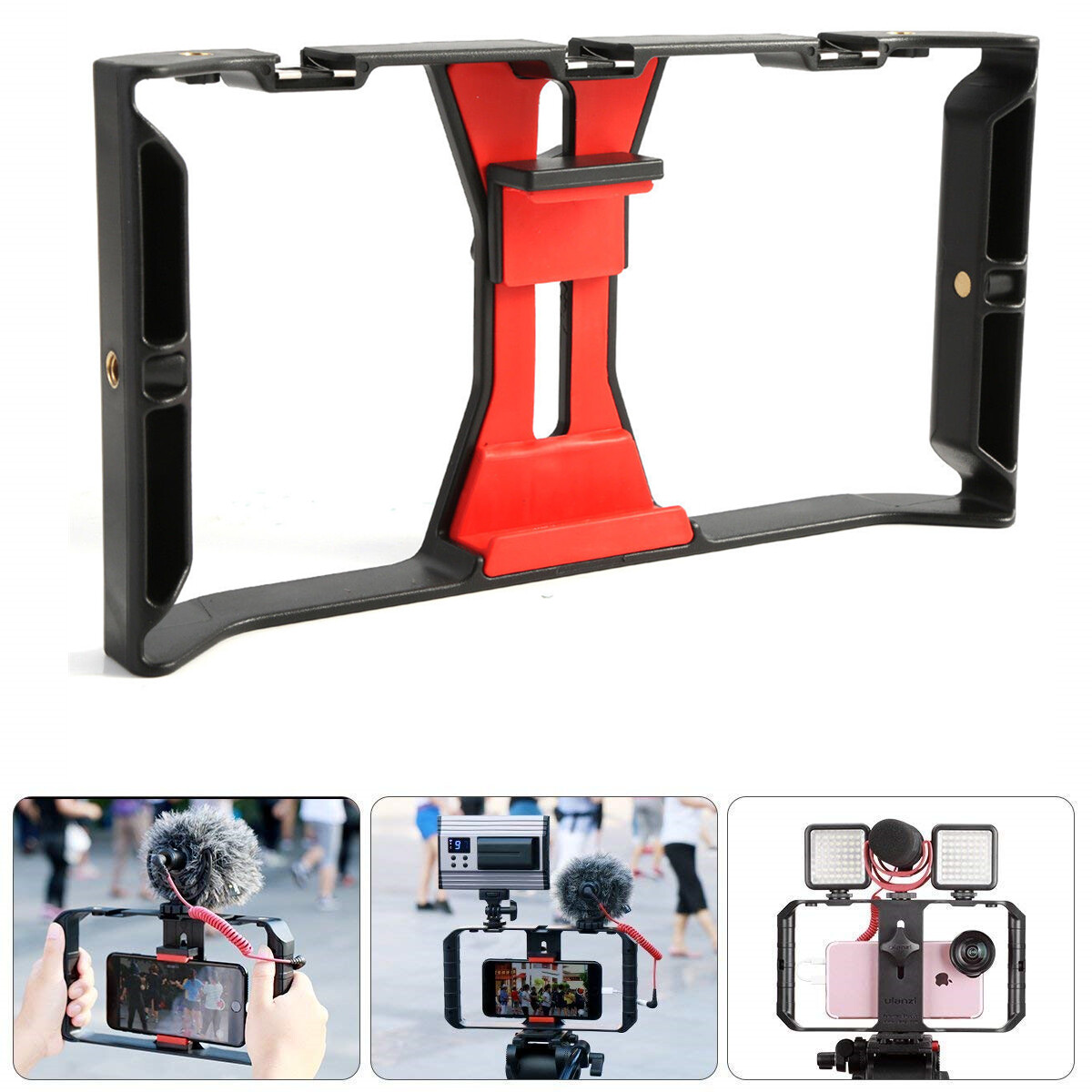 Cell Phone Stabilizer Rig Video Camera Cage Film Steady For iPhone ...