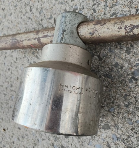 Vintage WRIGHT TOOLS 3 1/8" 6-Point SAE Socket Wrench with Breaker Bar ...