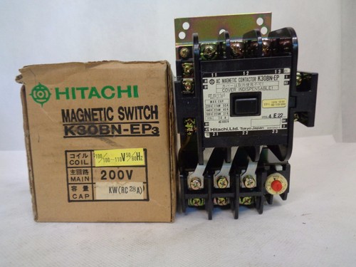 NEW HITACHI K30BN-EP3 MAGNETIC SWITCH MOTOR STARTER 100/110V COIL | eBay