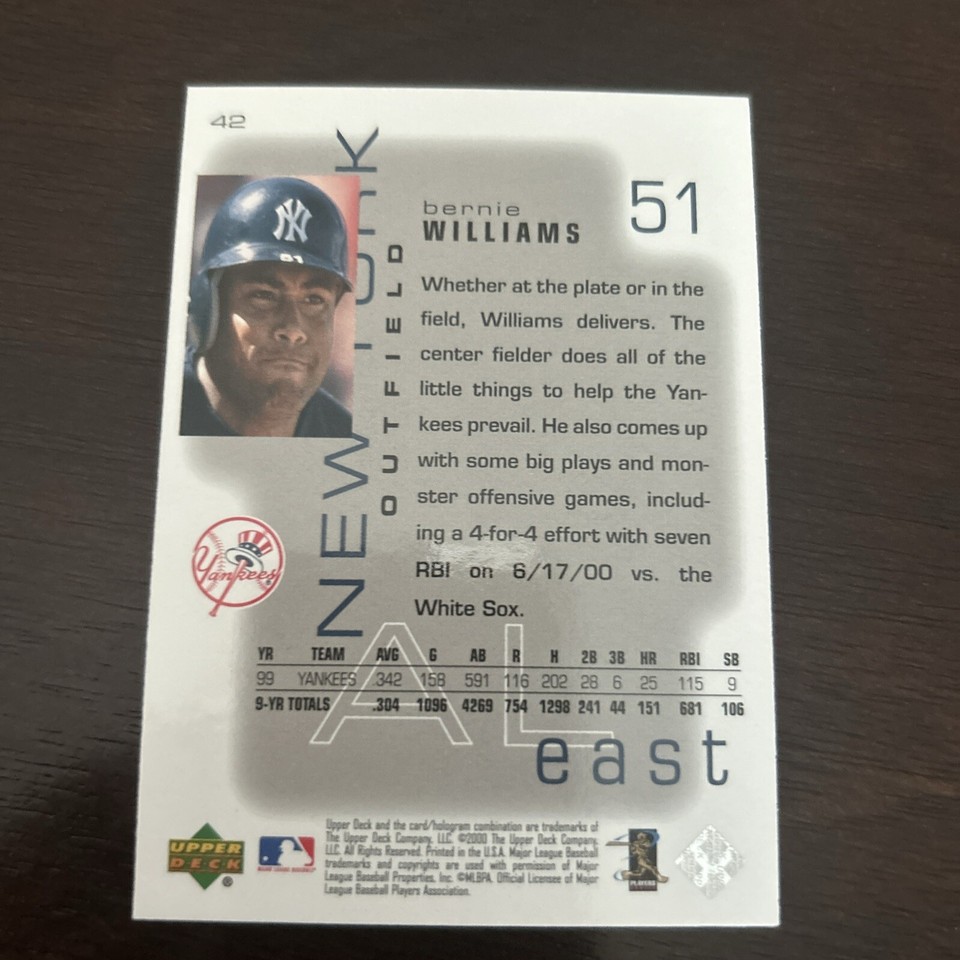 2000 Upper Deck Pros & Prospects - #42 Bernie Williams | eBay