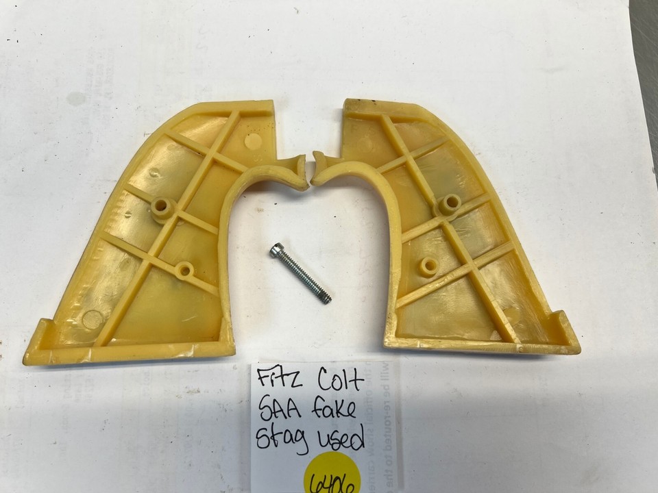 Fitz fake stag Colt SAA grip PS with screw single action army | eBay