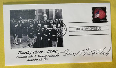 SIGNED TIMOTHY CHEEK FIRST DAY COVER AUTOGRAPH FDC - JFK PALLBEARER ...
