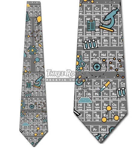 Periodic Table Ties Mens Science Tie Educational Necktie | eBay