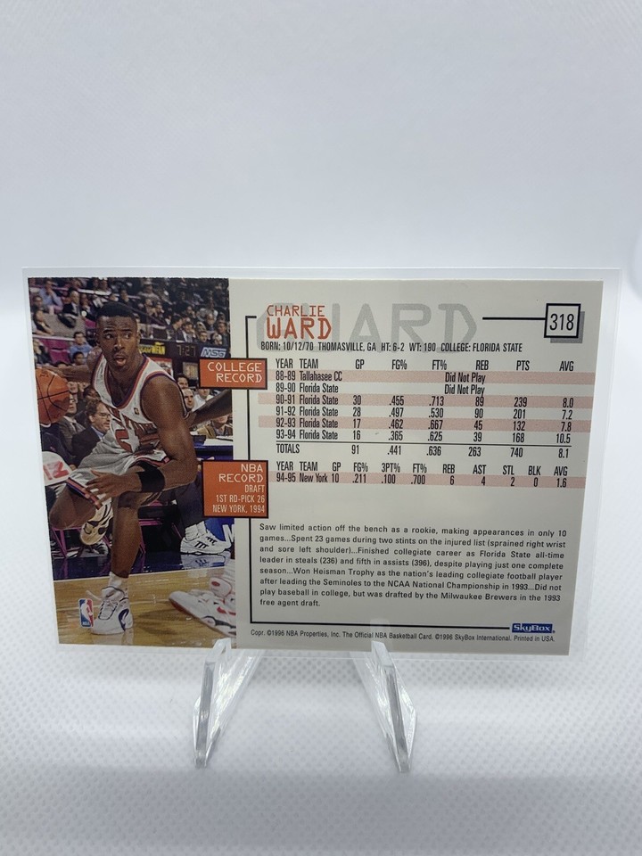 1996 NBA Hoops Charlie Ward Card No. 318 | eBay
