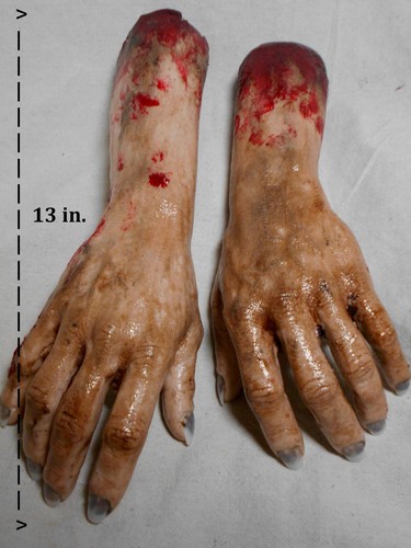 HORROR PROP ARMS - Corpse Hands Halloween Movie Fx Dead Parts Freak ...