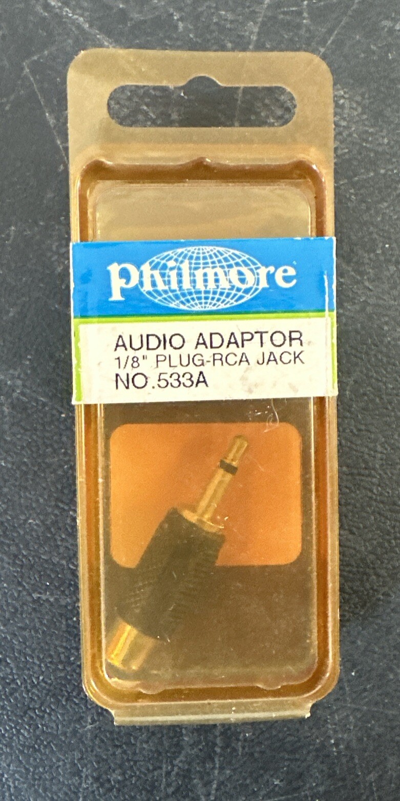 NEW Philmore Audio Adaptor 1/8” Plug-RCA Jack no 533A | eBay