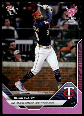 2025 Topps Now Home Run Derby #HRD-5 Byron Buxton Pink Foil Pink Foil ...