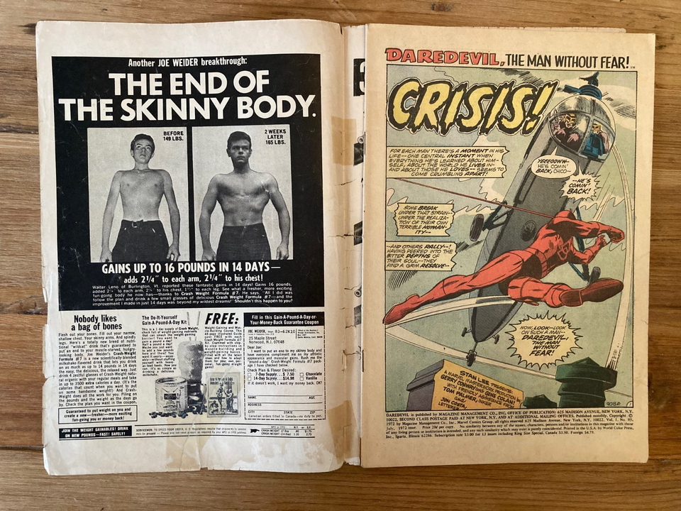 Daredevil 86 and 89 Bronze Age Marvel Comics 1972 Gene Colan Two ...