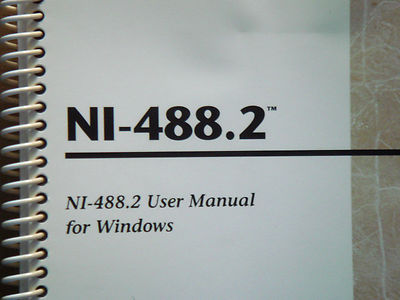NI-488.2 USER MANUAL FOR WINDOWS | eBay
