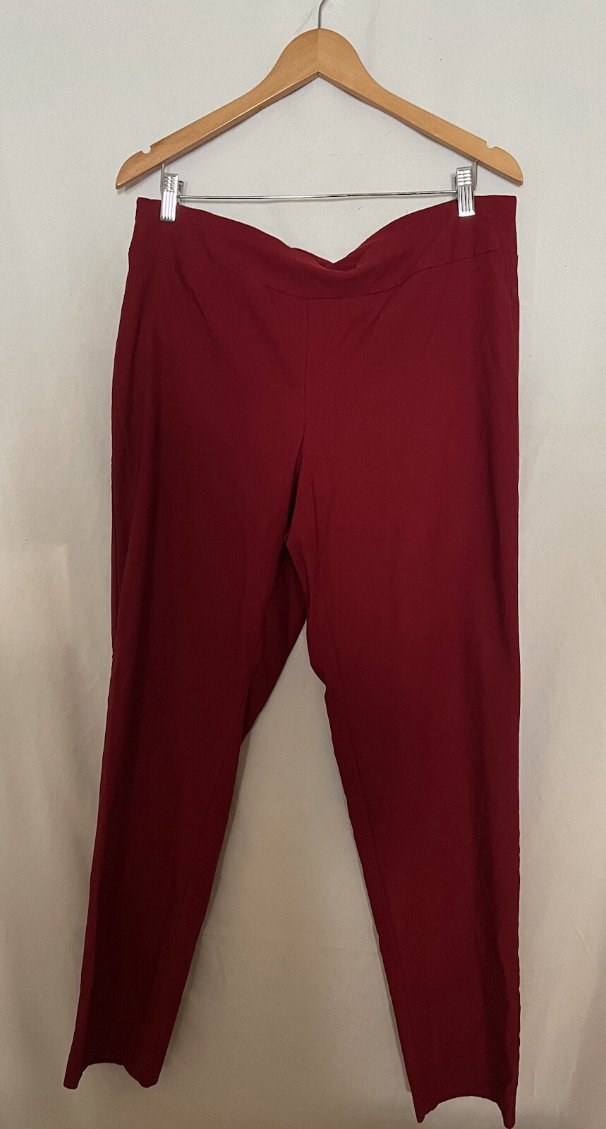 JULES & LEOPOLD Red pull up straight leg no pockets women size 16 | eBay