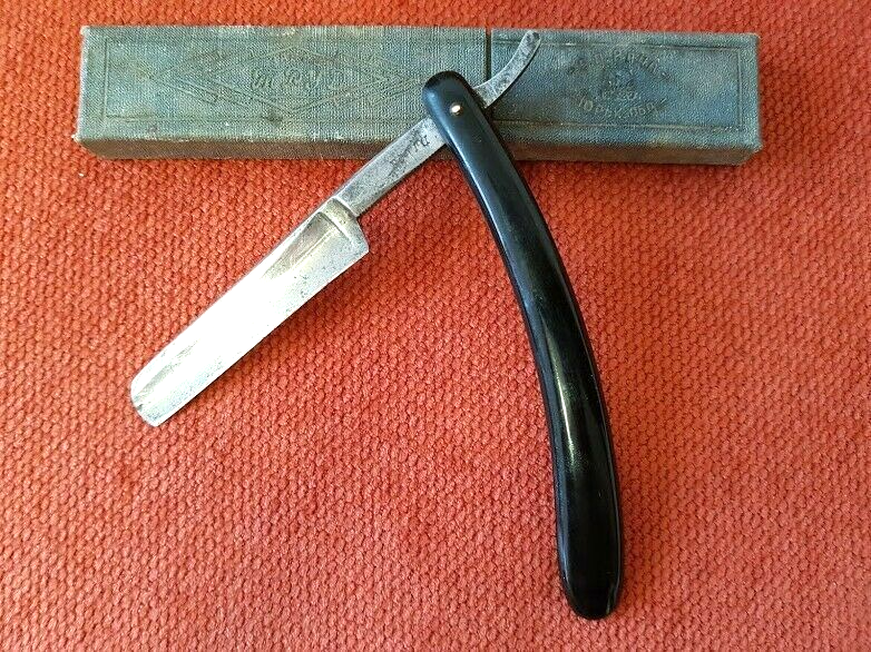 Vintage SOVIET RUSSIA Straight Razor USSR VOLGА FACTORY OF LABOR OF ...