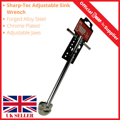 Sharp-Tec 11in adjustable basin sink wrench plumbing installation pipe ...