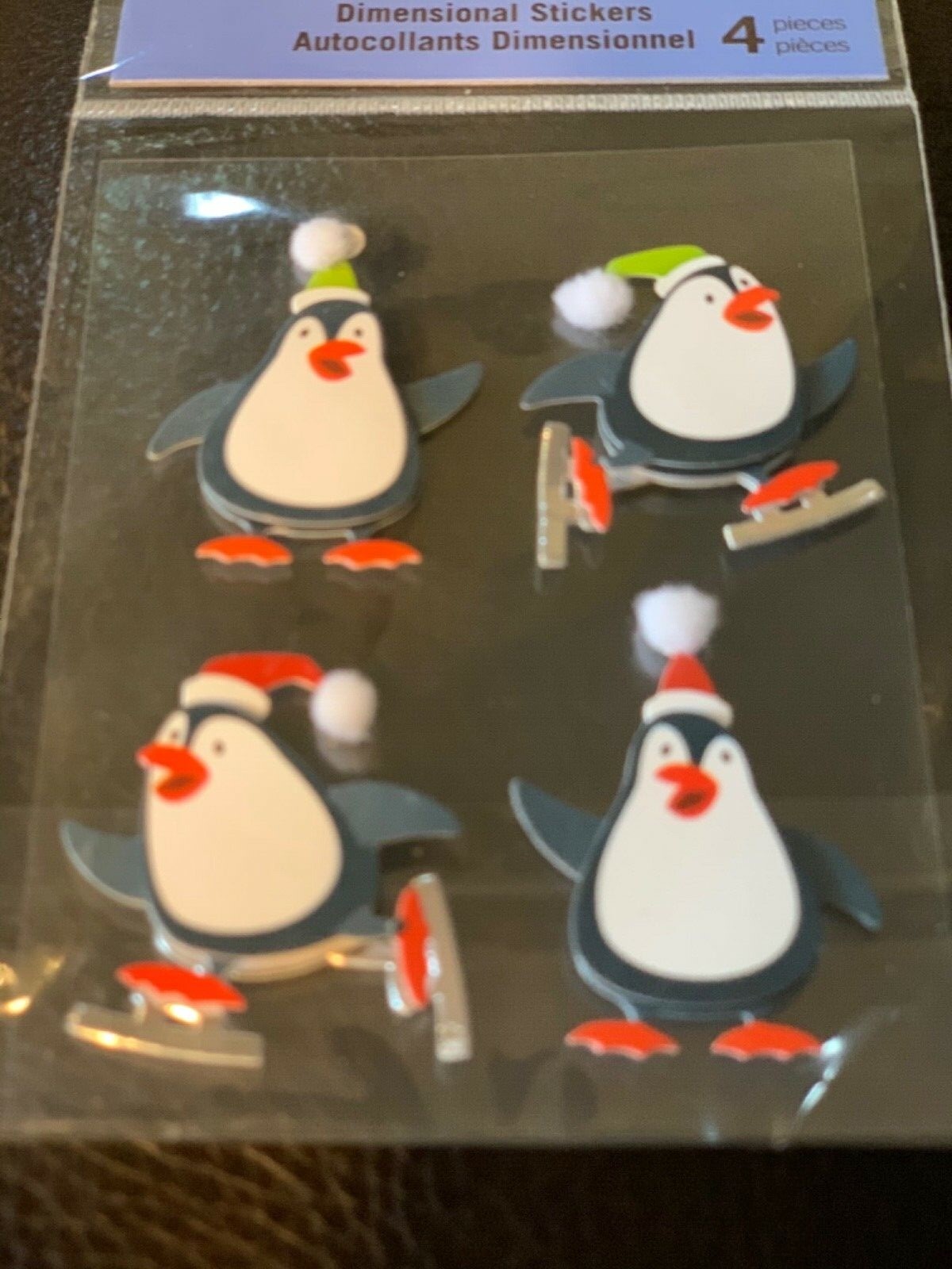RECOLLECTIONS 3D STICKERS CHRISTMAS CUTE PENGUINS RARE STICKERS | eBay