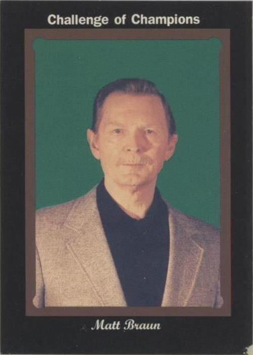 1993 W.W.C. Pro Billiards Tour - Challenge of Champions Matt Braun #61 ...