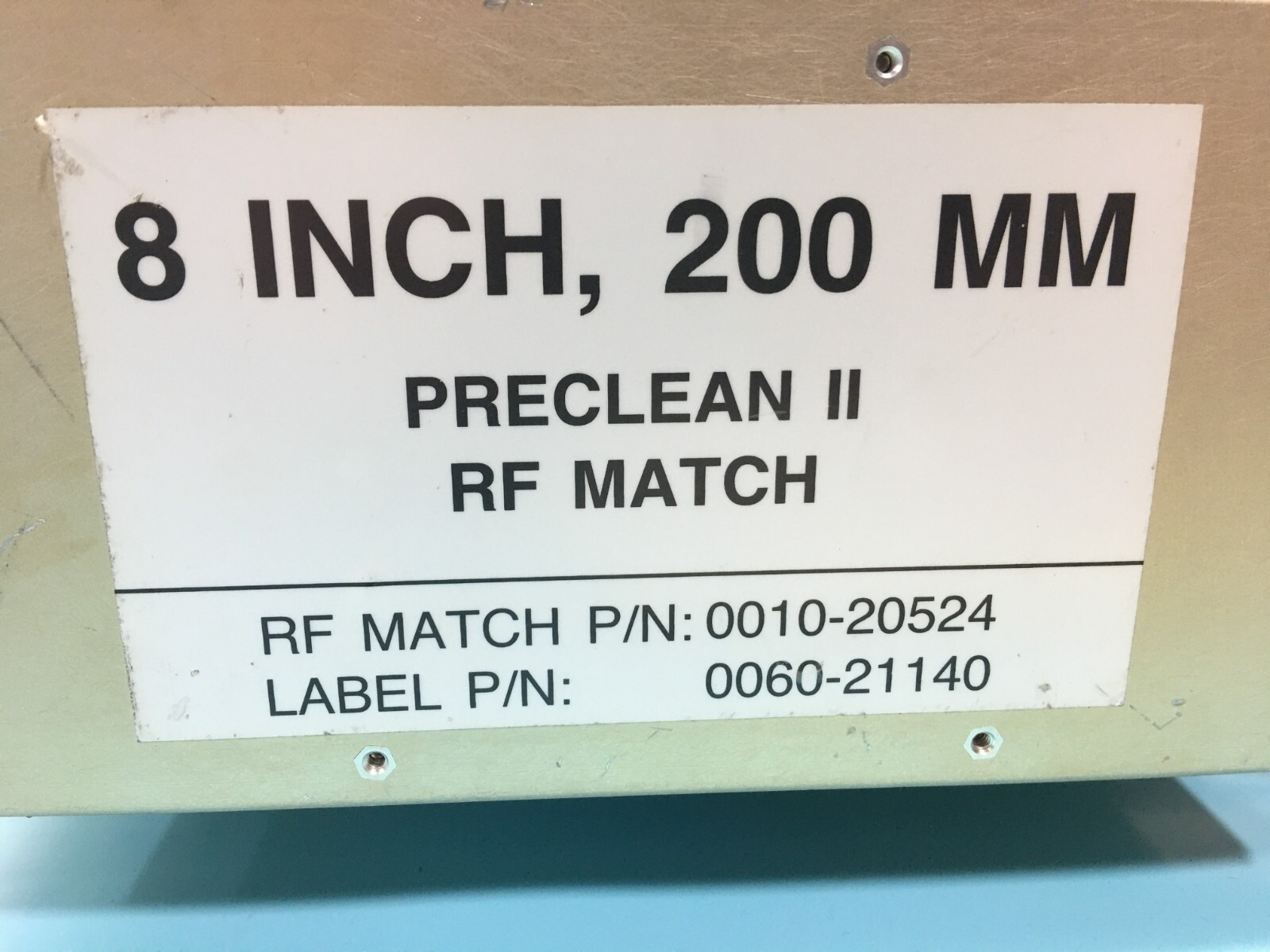 AMAT Applied Materials 0010-20524 RF Match PVD Phase IV 200mm Working ...