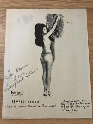 Vintage Tempest Storm Signed 8x10 Sexy & Sultry Burlesque Photo/Free Shipping! | eBay