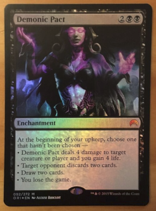 mtg magic origins demonic pact FOIL ENGLISH pacte démoniaque 4 available | eBay