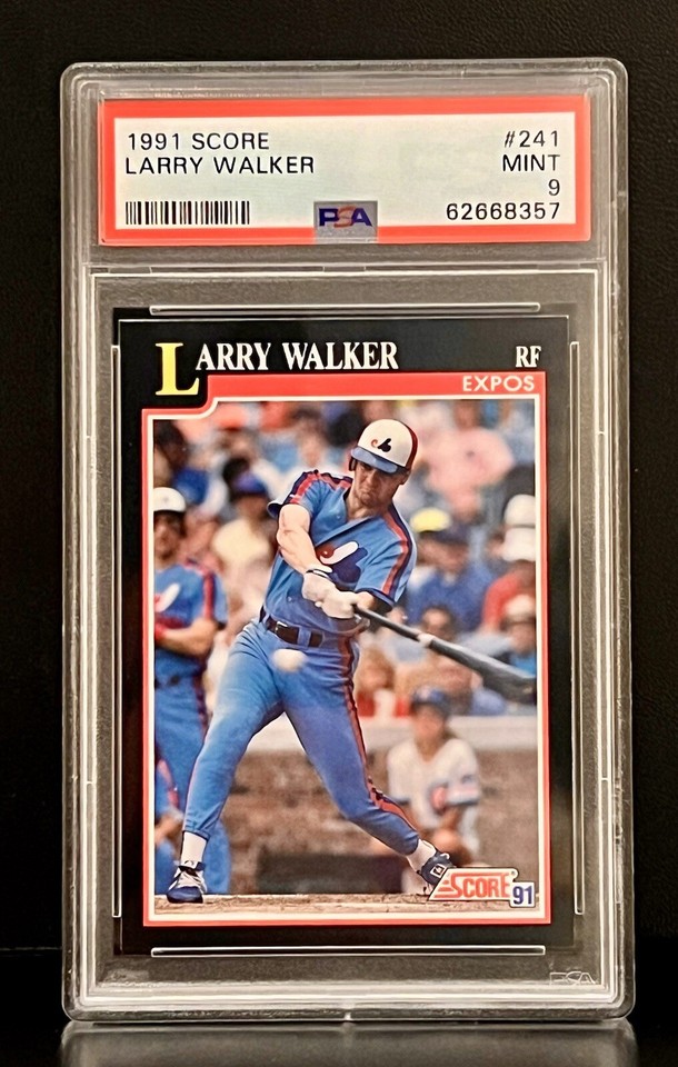 3 Larry Walker Cards PSA 9 - 1994 Topps Larry Walker, 1991 Fleer And ...