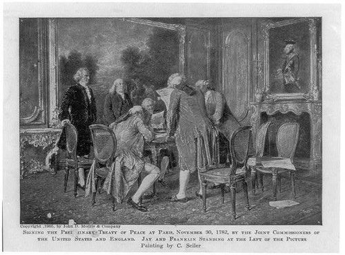 United States and Britain sign preliminary peace articles in Paris for ...