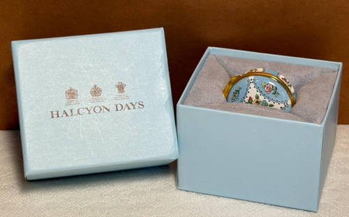 VTG - NEW in Box Halcyon Days Floral Bouquet Enamel Round Hinged ...