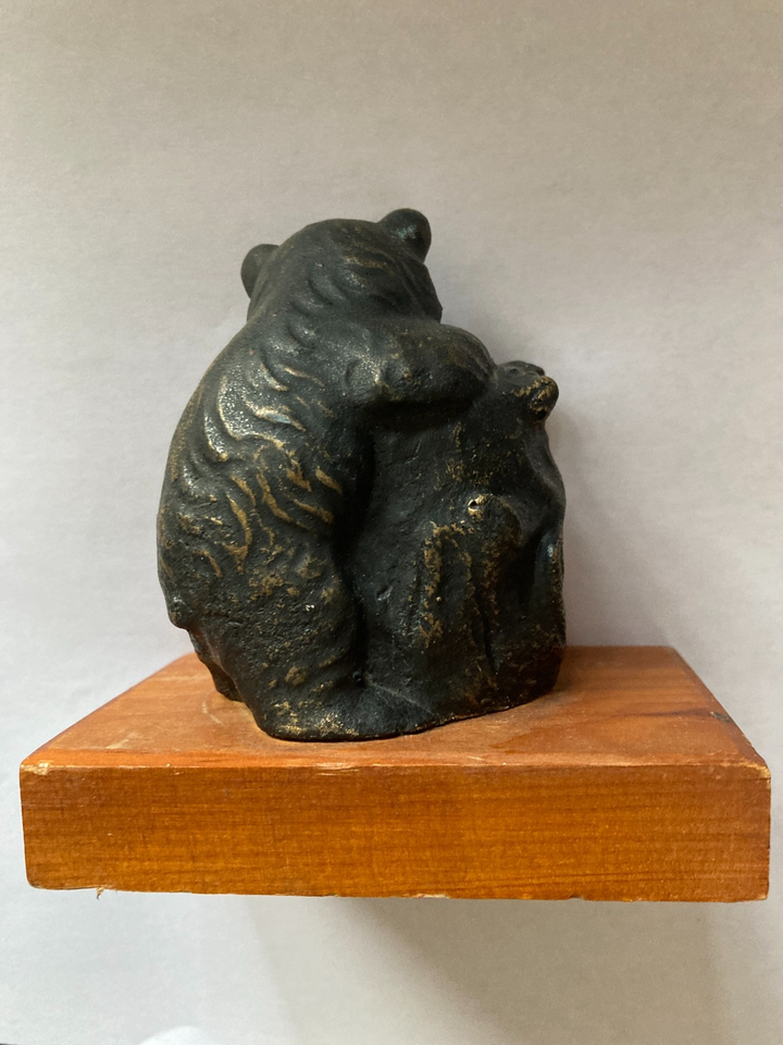 Vintage * Travel Souvenir * 1000 Islands, CANADA * Black BEAR on Wood ...