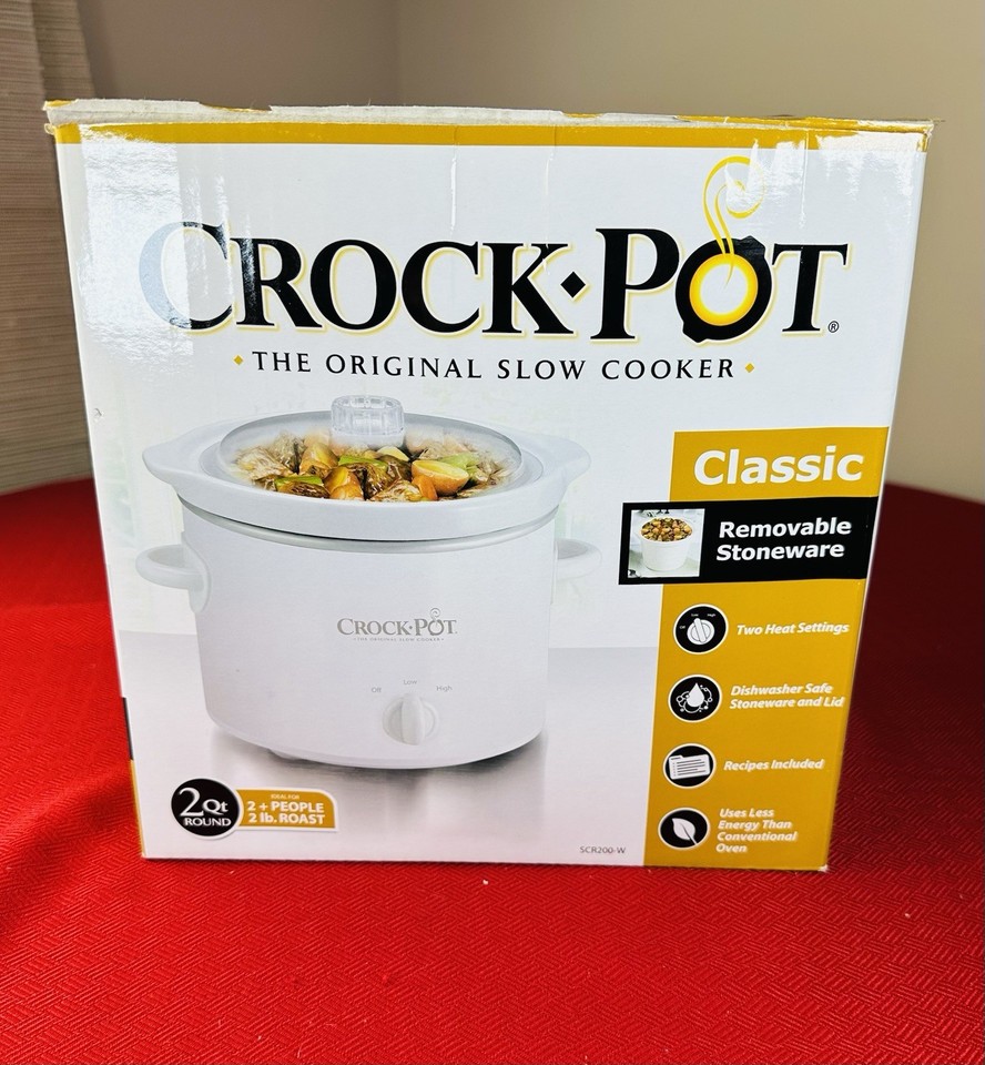 Crockpot® 2-Quart Classic Slow Cooker Small Slow Cooker White NEW NOS ...