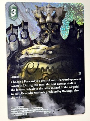 Final Fantasy TCG - Alexander 22-037R Rare Full Art Foil Hidden Hope ...