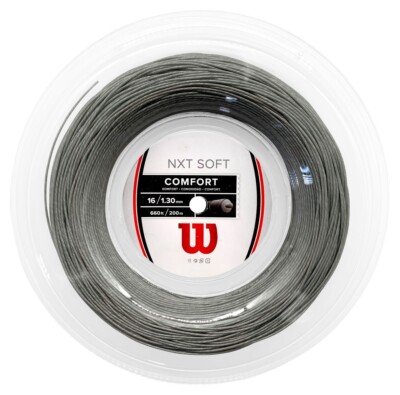 Wilson NXT SOFT 16 1.30mm (gray) 660ft 200m Reel Tennis Racket String ...