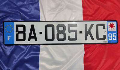 France French License Plate - Île-de-France - Val-d’Oise (Pontoise) | eBay