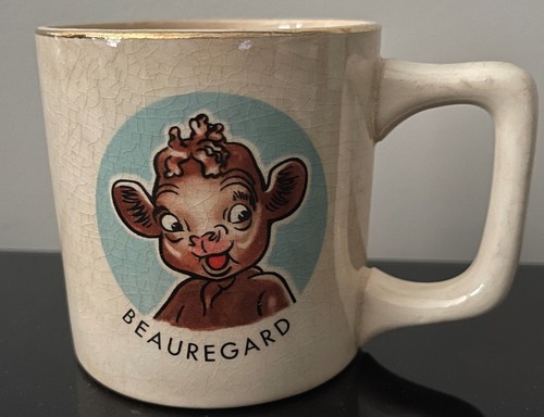 1950 Elsie the Cow 3" Cup VTG Beauregard Gold Trim by The Borden Co ...