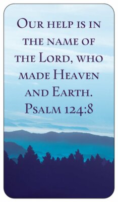 15 Christian Prayer Cards - OUR HELP - Bible Scripture Verse Psalm 124: ...