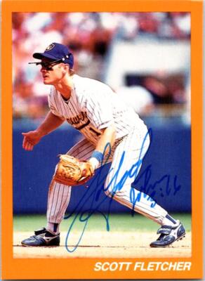 Scott Fletcher autographed Baseball Card (Milwaukee Brewers) religious ...