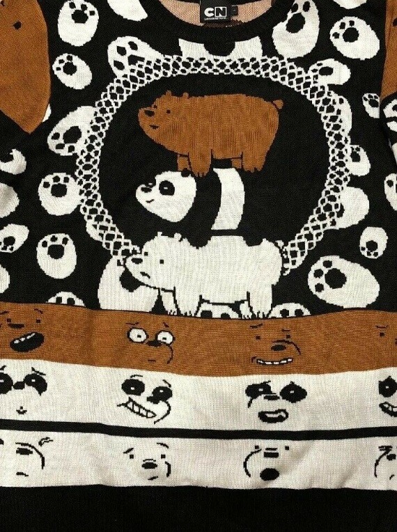 We Bare Bears Stack Goals Jacquard Knit Sweater - Cartoon Network ...